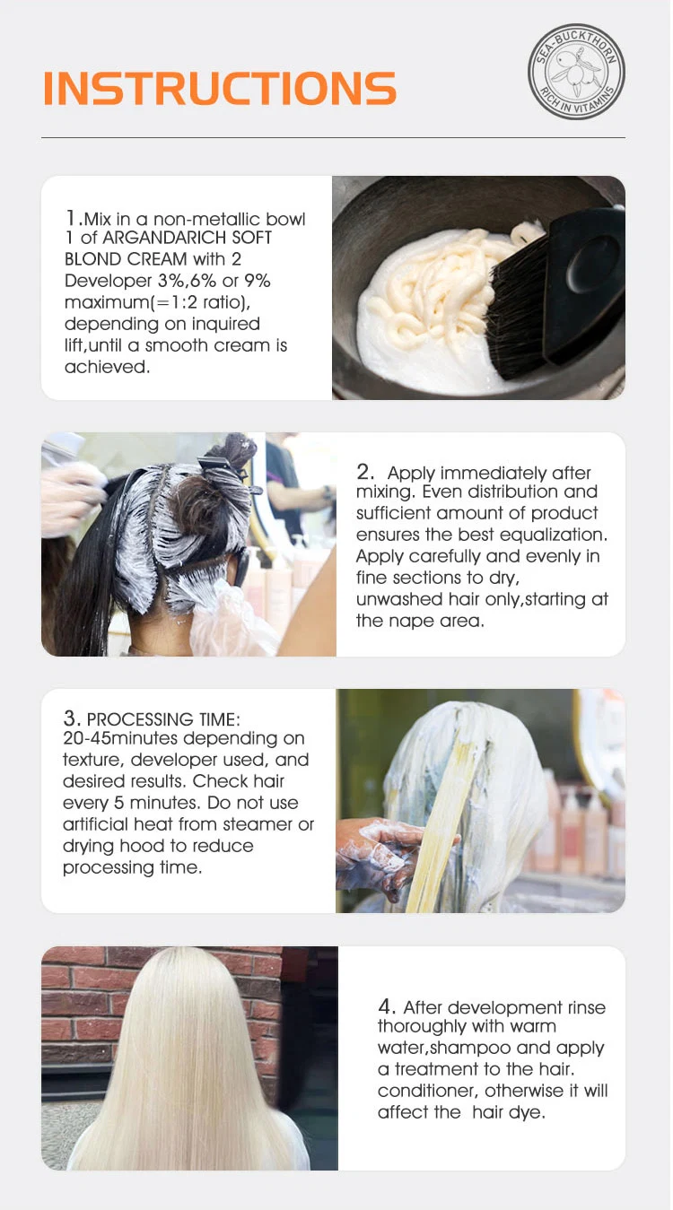 Professional Brands Bleach Cream Color Developer Peroxide Hair for Hair ...